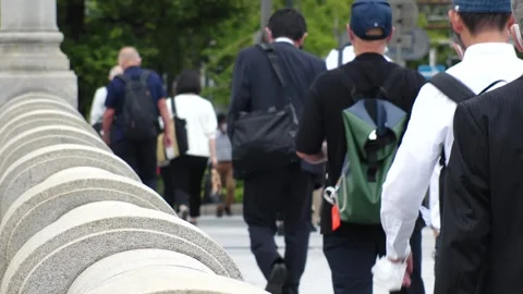OSAKA, JAPAN : Back shot of crowd of peo... | Stock Video | Pond5