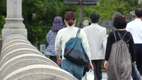OSAKA, JAPAN : Back shot of crowd of peo... | Stock Video | Pond5