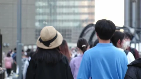 OSAKA, JAPAN : Back shot of crowd of peo... | Stock Video | Pond5
