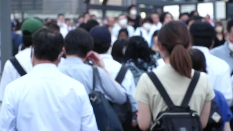 OSAKA, JAPAN : Back shot of crowd of peo... | Stock Video | Pond5