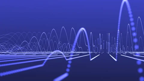 Oscillating Sine Waveform Frequency Line... | Stock Video | Pond5