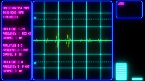 Oscilloscope Screen Music Visualizer ~ After Effects #124602938