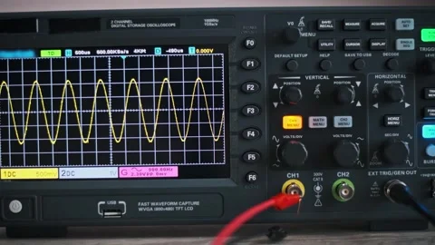 Oscilloscope Sine Wave Signal Display | Stock Video | Pond5