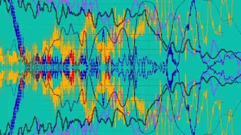 Oscilloscope Waveforms Damage Noise Corr... | Stock Video | Pond5