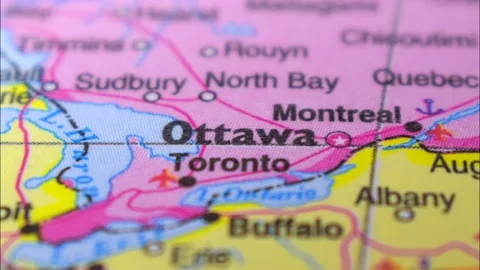 Ottawa on The Political Map With Gradien... | Stock Video | Pond5