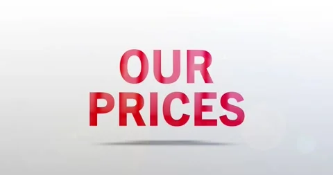 Our prices. Particle Logo. Red Text Anim... | Stock Video | Pond5