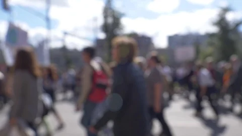 Out Of Focus Crowd Stock Video Footage | Royalty Free Out Of Focus ...