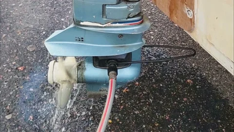 Outboard Boat Motor Run on Land using Ho... | Stock Video | Pond5