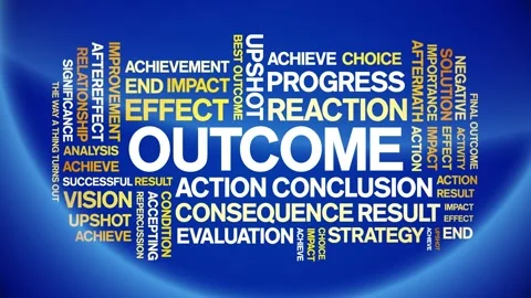 Outcome animated word cloud,animation te... | Stock Video | Pond5