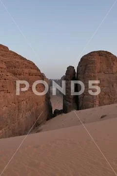 Outcrop geological formations, Al Ula in Saudi Arabia Stock Photo ...