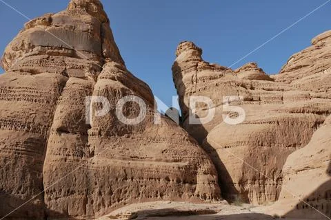 Outcrop geological formations, Al Ula in Saudi Arabia Stock Image ...