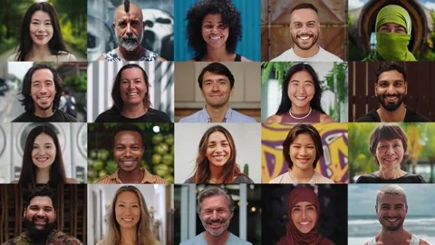 Outdoor Portraits of Beautiful Adult Peo... | Stock Video | Pond5