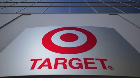 Outdoor signage board with Target Corpor... | Stock Video | Pond5