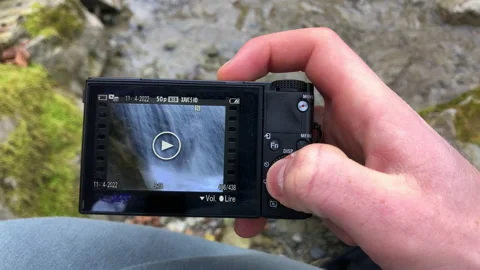 Outdoor view of a camera ready to film t... | Stock Video | Pond5