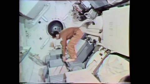 OUTER SPACE - 1973 - NASA astronauts on ... | Stock Video | Pond5