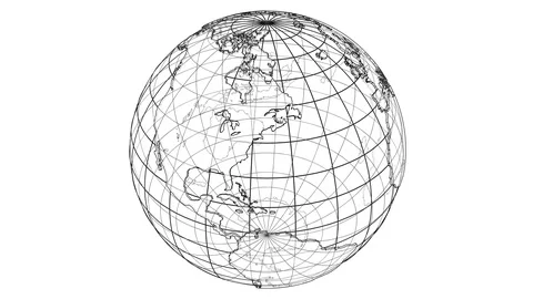 Earth Outline Stock Footage ~ Royalty Free Stock Videos | Pond5