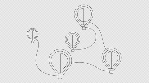 The outline of group linear balloons for... | Stock Video | Pond5