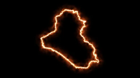 Iraq Outline Stock Footage ~ Royalty Free Stock Videos | Pond5