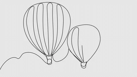 The outline of two linear balloons | Stock Video | Pond5