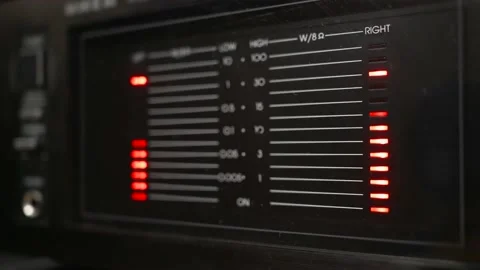 Output level volume indicator on analog ... | Stock Video | Pond5