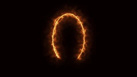 oval shape fire effect green screen back... | Stock Video | Pond5