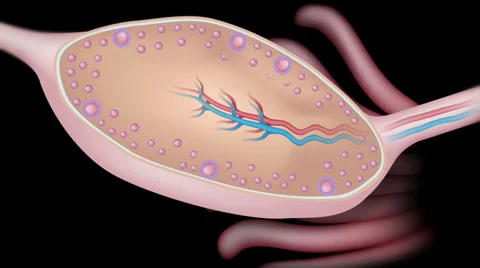 The ovarian cycle animation | Stock Video | Pond5