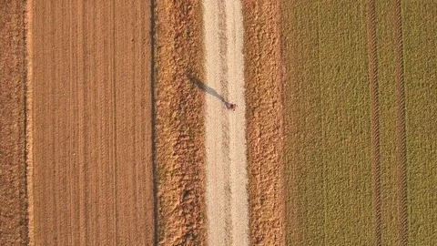 Over head view of person walk between em... | Stock Video | Pond5