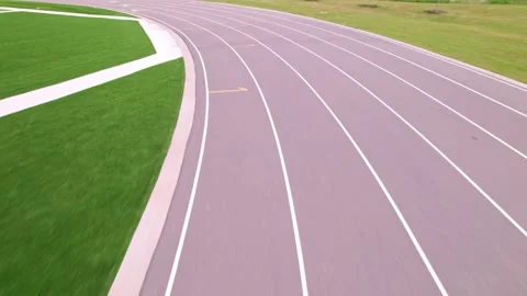 Over head view of running track at an ou... | Stock Video | Pond5