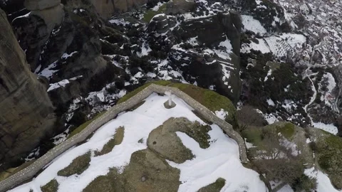 Over a marble cross at the edge of a cli... | Stock Video | Pond5