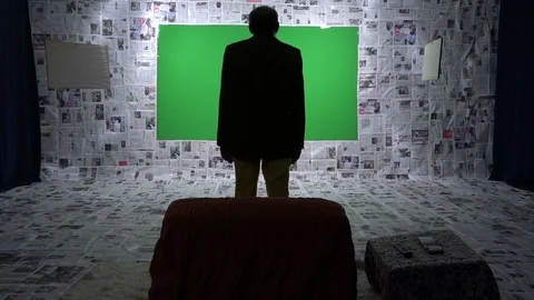 Over the shoulder shot of a man sitting,... | Stock Video | Pond5