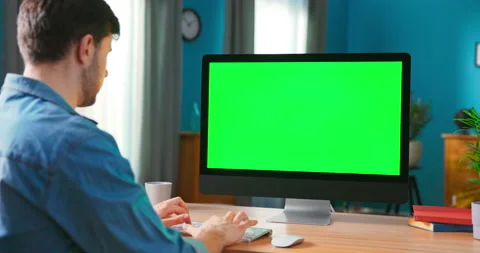 Over the Shoulder Shot of Man Typing on ... | Stock Video | Pond5