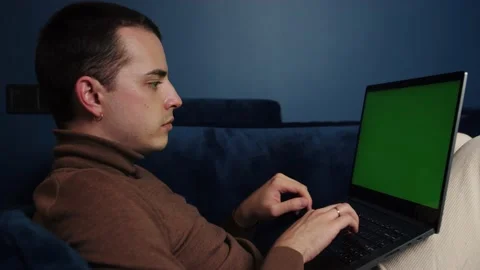 Over the shoulder shot of a man working ... | Stock Video | Pond5