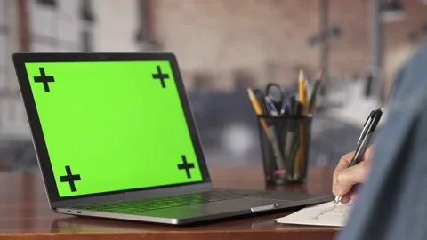 Over the shoulder shot of man working on... | Stock Video | Pond5