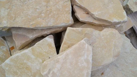 Over the top view of the white limestone... | Stock Video | Pond5