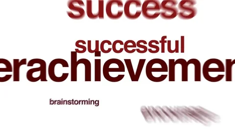 Overachievement animated word cloud. | Stock Video | Pond5
