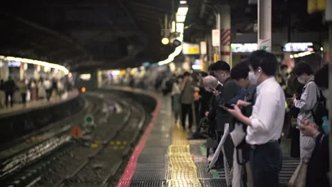Overcrowded Japanese Yamanote Line Train... | Stock Video | Pond5