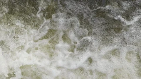 Overflowing water texture in slow motion | Stock Video | Pond5