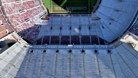 overhead aerial field at bryant denny fo... | Stock Video | Pond5
