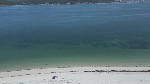 Overhead Aerial View of a man walking al... | Stock Video | Pond5