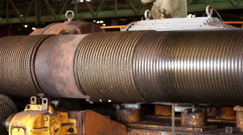 Overhead crane, Sling rope main hoist, M... | Stock Video | Pond5