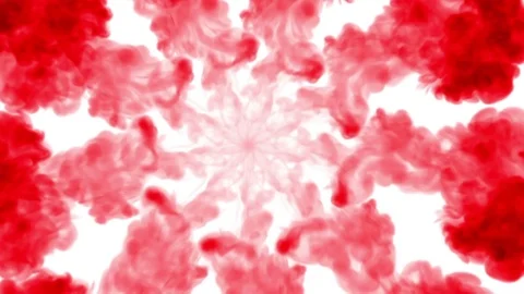 Overhead shot. Red color spread in water... | Stock Video | Pond5