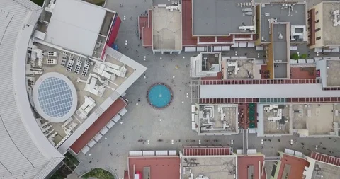 Overhead spinning down View Of Modern Sh... | Stock Video | Pond5