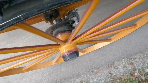 Overhead top down view of wagon wheel ro... | Stock Video | Pond5