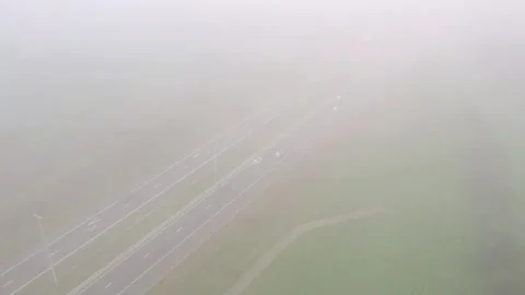 Overhead view of cars driving on a highw... | Stock Video | Pond5