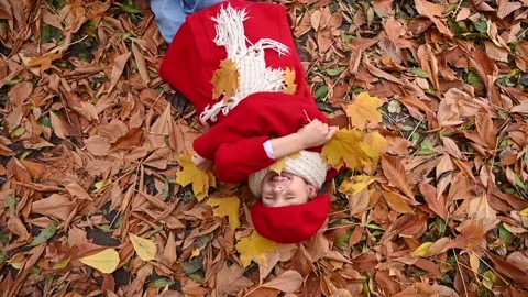 An overhead view of a caucasian girl in ... | Stock Video | Pond5