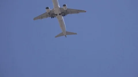 Overhead View Commercial Airplane Flying... | Stock Video | Pond5