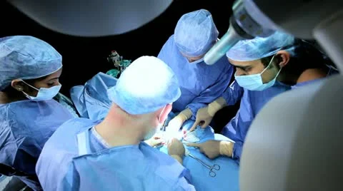 Overhead View Doctors in Hospital Operat... | Stock Video | Pond5