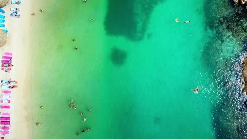 Overhead view dolly in of people inside ... | Stock Video | Pond5