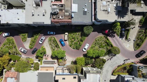 overhead view of famous crooked and narr... | Stock Video | Pond5