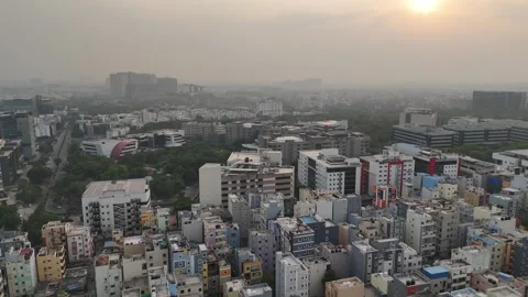 Overhead view of a tech park with symmet... | Stock Video | Pond5